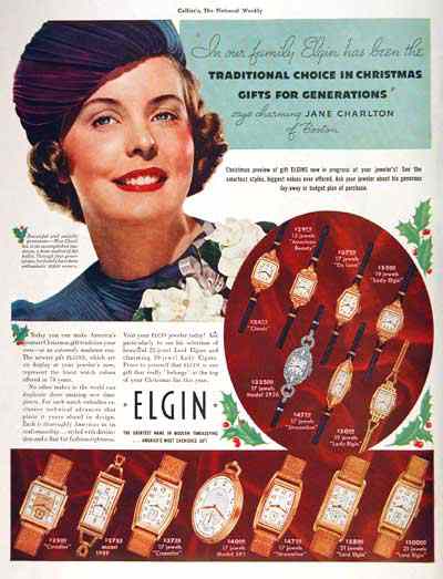 Vintage Ladies Watches: Elgin Watch Advertisements | Famewatcher
